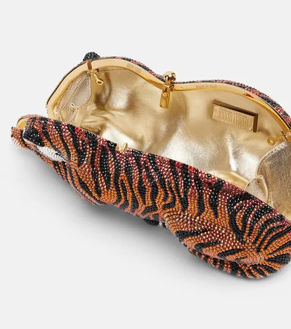 Judith Leiber Wildcat Small Crystal Clutch