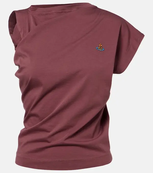 VIVIENNE WESTWOOD Hebo Asymmetric Cotton Top - Dusty Rose