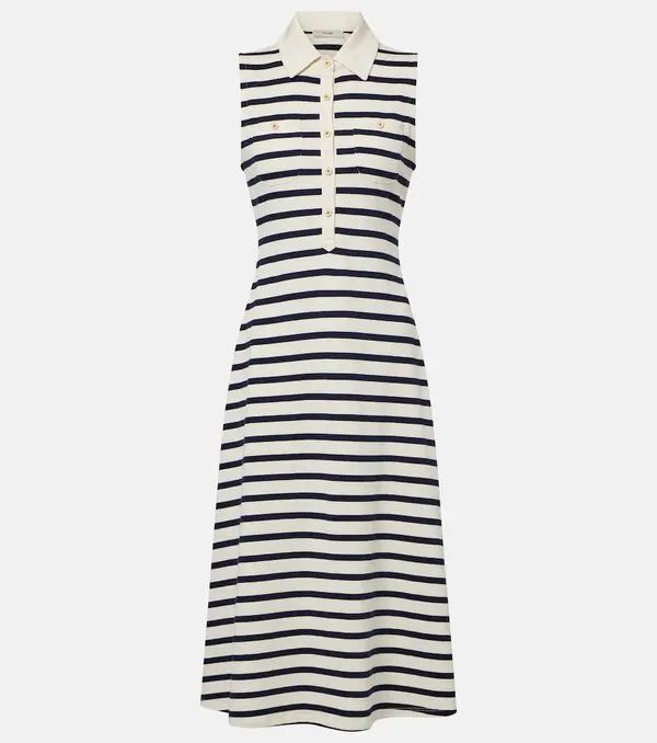 FRAME Sea Breeze Polo Dress - White