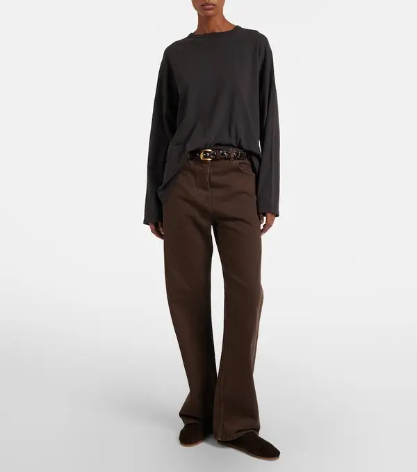 THE ROW Perrick Suede Ballet Flats