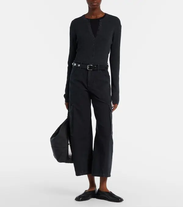 Citizens Of Humanity Cropped Cargo Jeans In Washed