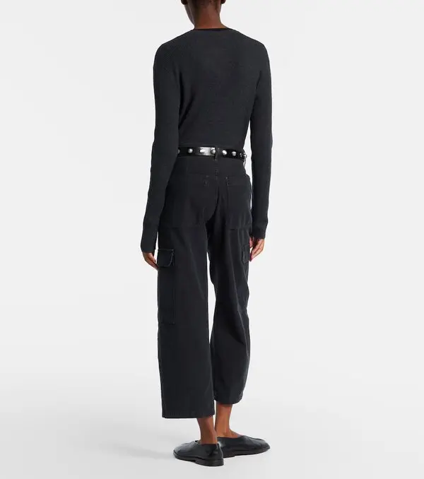 Citizens Of Humanity Cropped Cargo Jeans In Washed