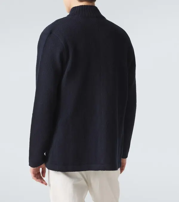 Eleventy Wool And Cashmere-blend Cardigan