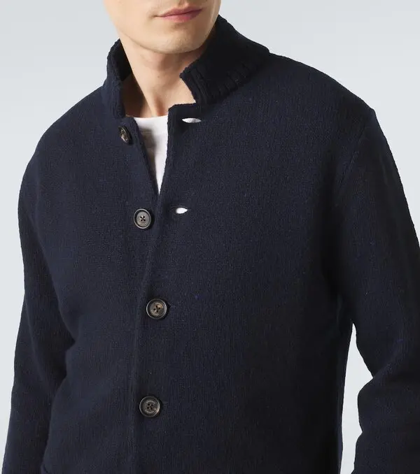 Eleventy Wool And Cashmere-blend Cardigan