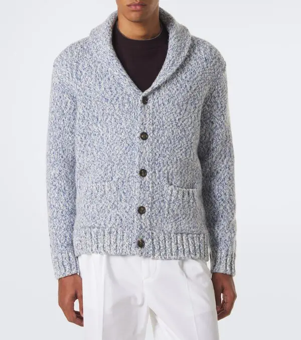 Eleventy Wool And Cashmere-blend Cardigan