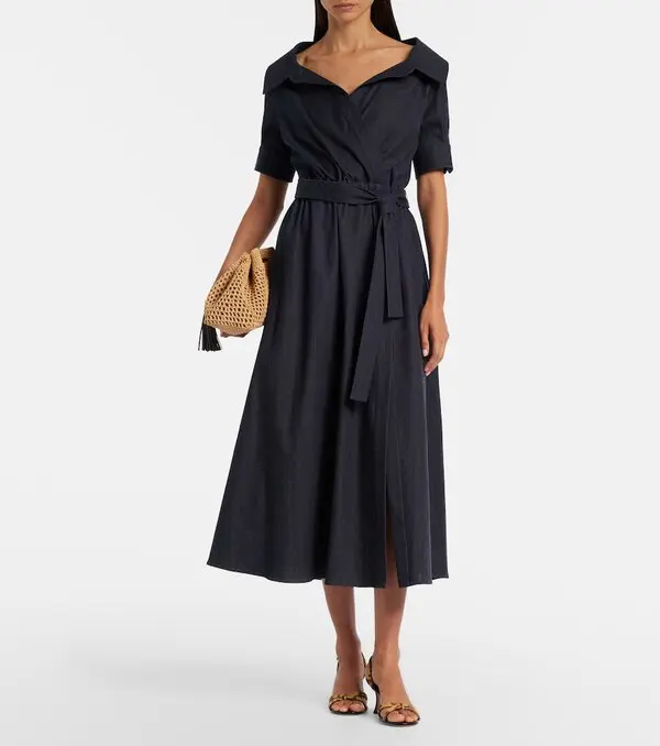 Altuzarra Lydia Wrapped Denim Midi Dress
