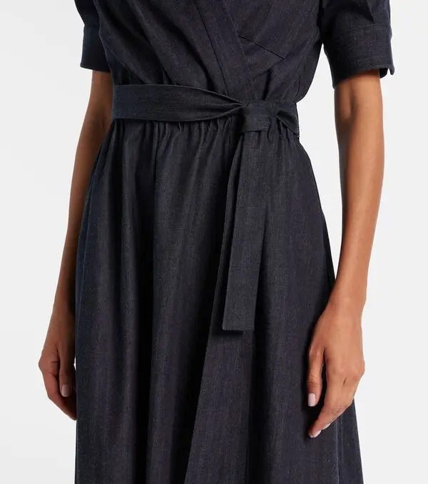 Altuzarra Lydia Wrapped Denim Midi Dress