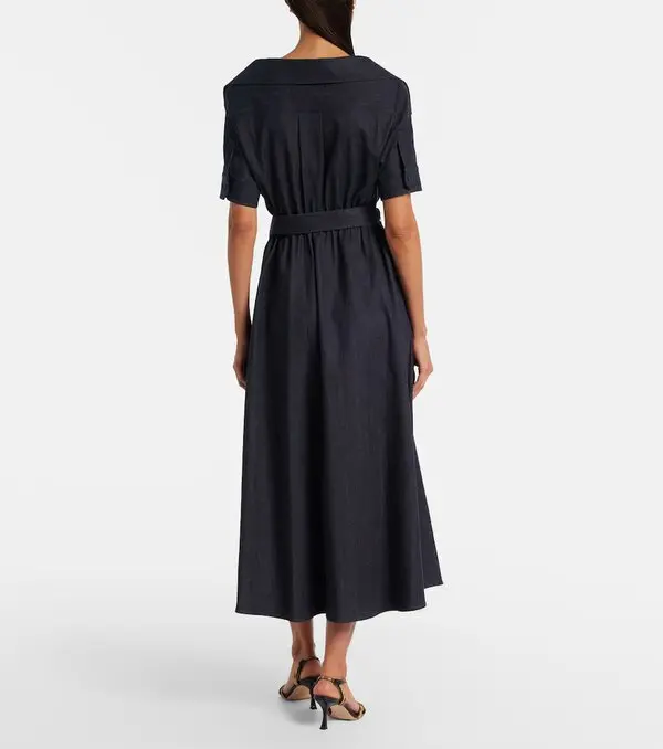 Altuzarra Lydia Wrapped Denim Midi Dress