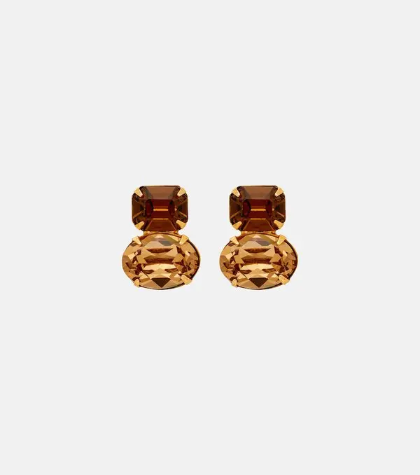 JENNIFER BEHR Maureen Crystal-embellished Earrings - Gold