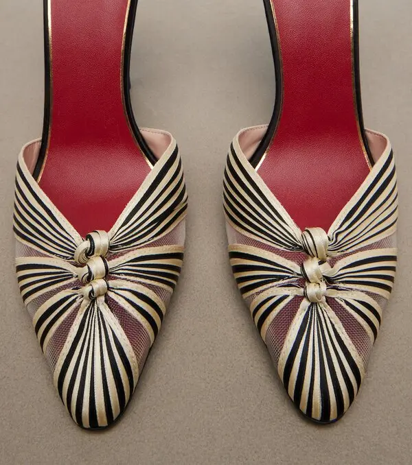 Valentino Garavani Satin Pumps With Ankle Strap - Black