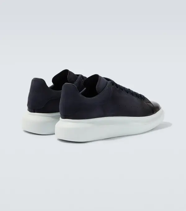 Alexander McQueen Oversized Suede-trimmed Leather Sneakers - Blue