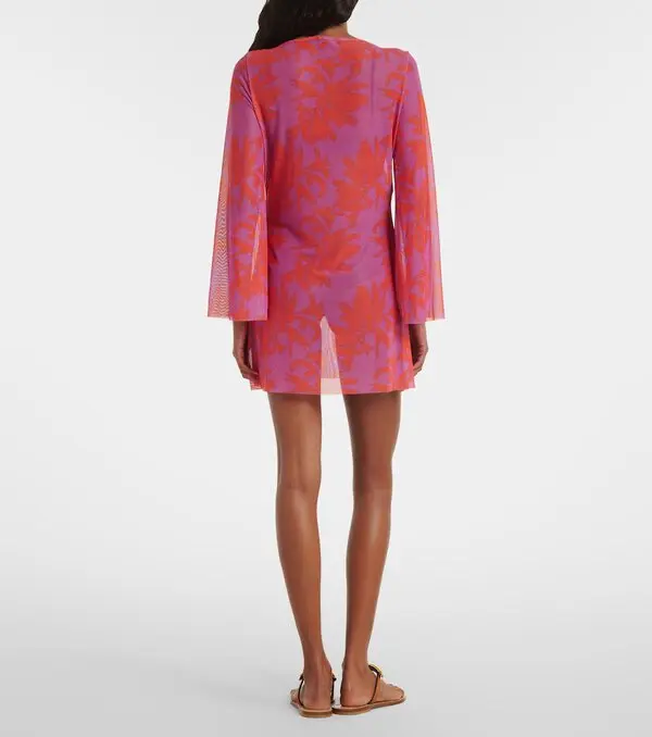 VIX PAULA HERMANNY Lidi Floral Sheer Beach Dress