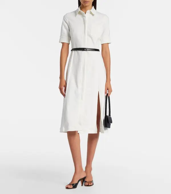 Altuzarra Kiera Denim Shirt Dress - White