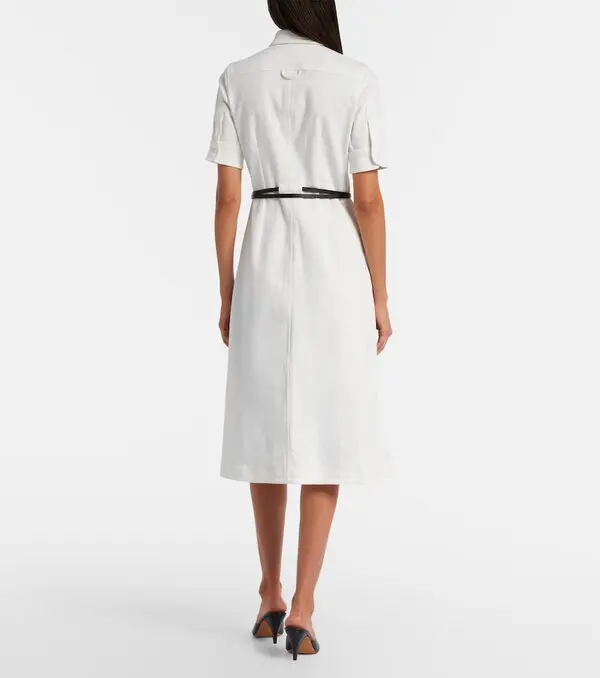 Altuzarra Kiera Denim Shirt Dress - White