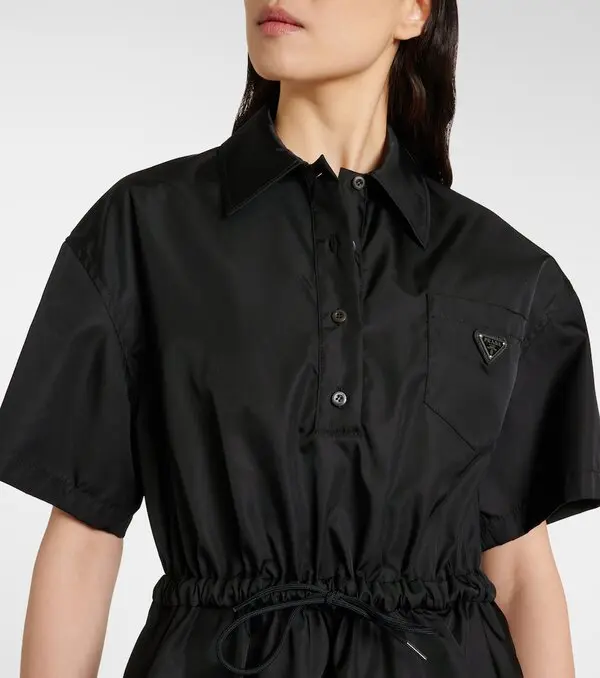 Prada Re-nylon Mini Dress - Black