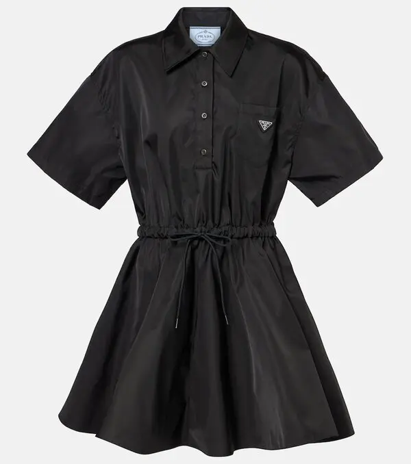 Prada Re-nylon Mini Dress - Black