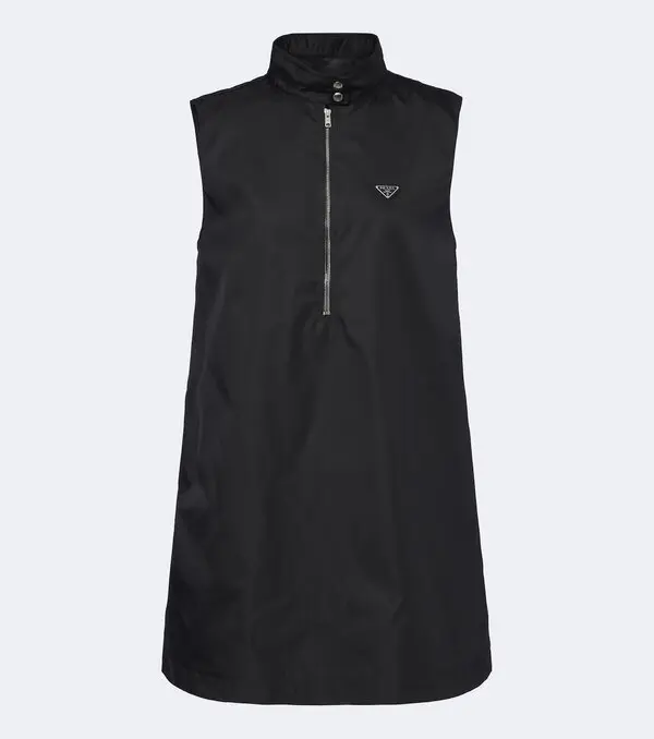 Prada Re-nylon Mini Dress - Black