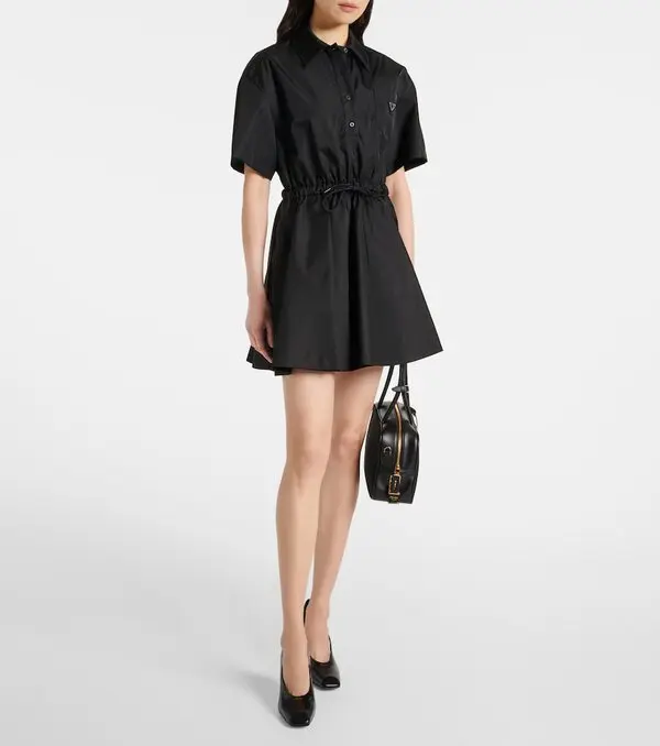 Prada Re-nylon Mini Dress - Black