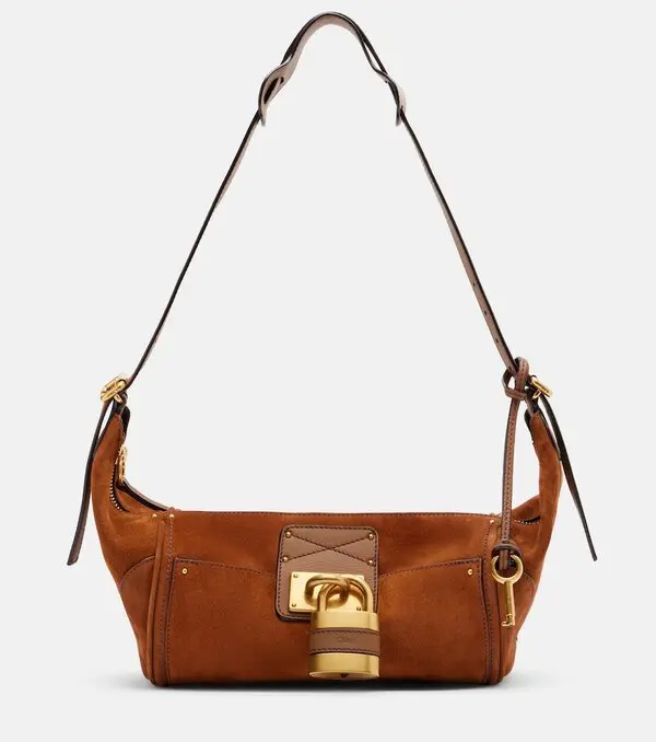 Chloé Paddington Small Suede Shoulder Bag - Brown