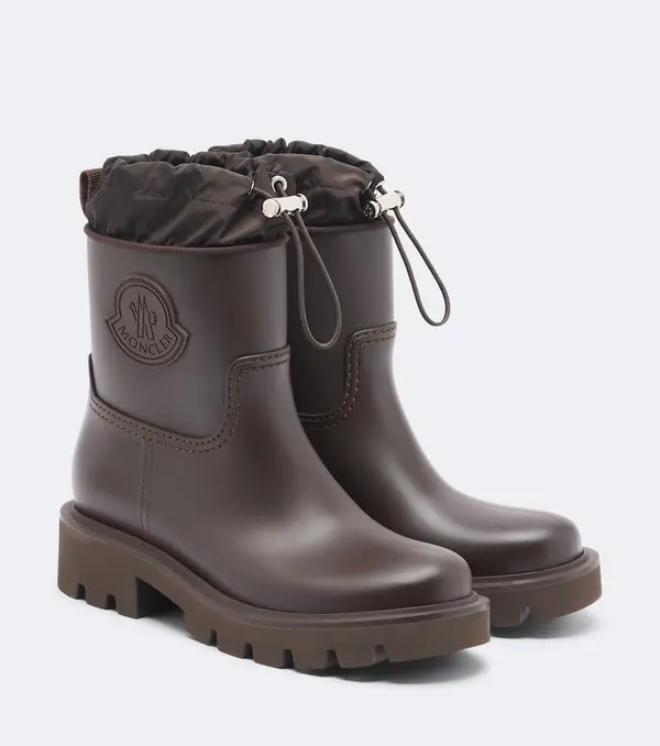 Moncler Kickstream Rain Boots - Brown