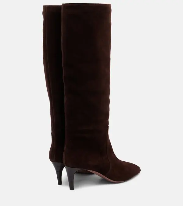 Paris Texas Stiletto Suede Knee-high Boots - Brown