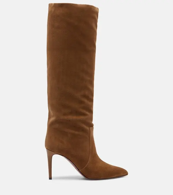 Paris Texas Stiletto Suede Knee-high Boots - Brown