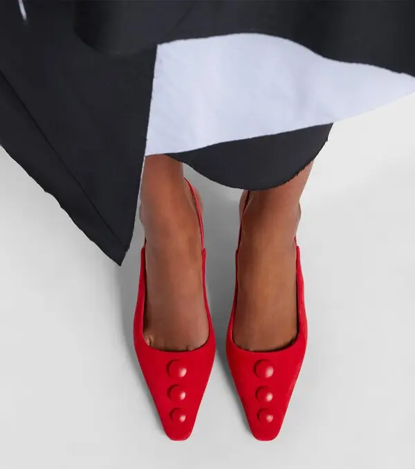 Manolo Blahnik Alexa Suede Slingback Pumps