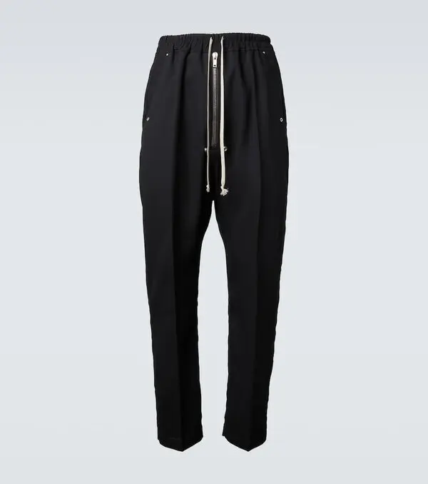 Rick Owens Bela Wool Wide-leg Pants - Black
