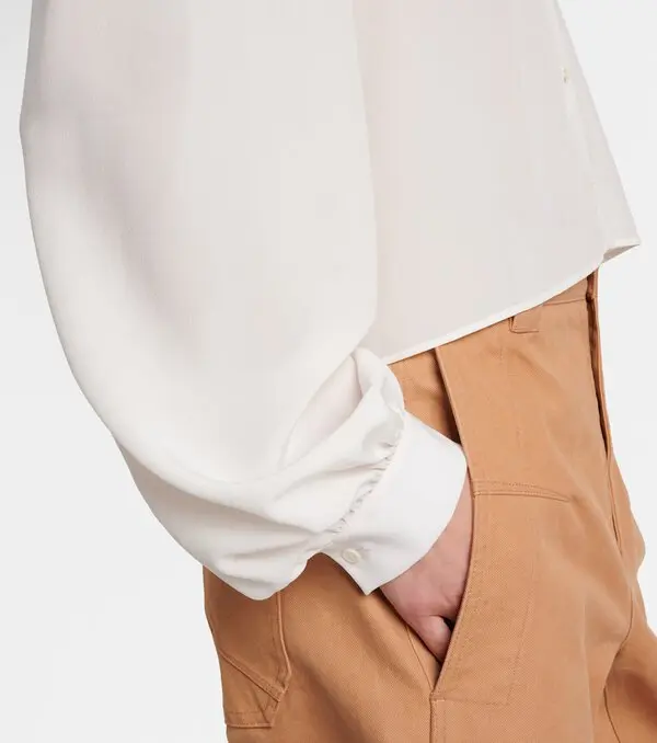 Chloé Scalloped Silk Shirt
