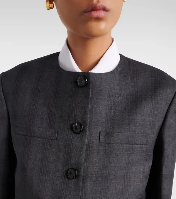 BLAZÉ MILANO Shamo Checked Virgin Wool Jacket