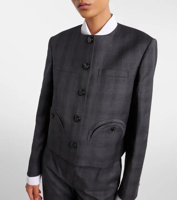 BLAZÉ MILANO Shamo Checked Virgin Wool Jacket