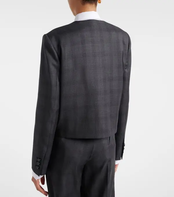 BLAZÉ MILANO Shamo Checked Virgin Wool Jacket