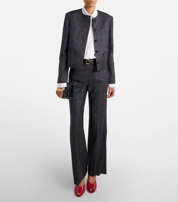 BLAZÉ MILANO Shamo Checked Virgin Wool Jacket
