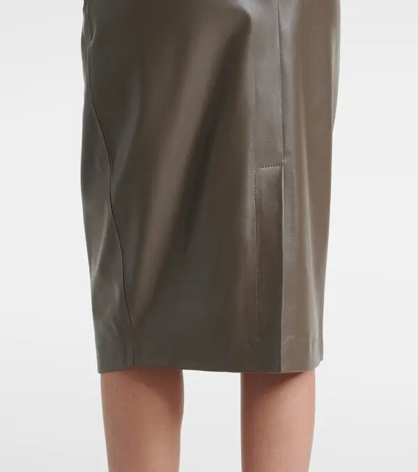 Stella McCartney Draped Pencil Skirt - Brown
