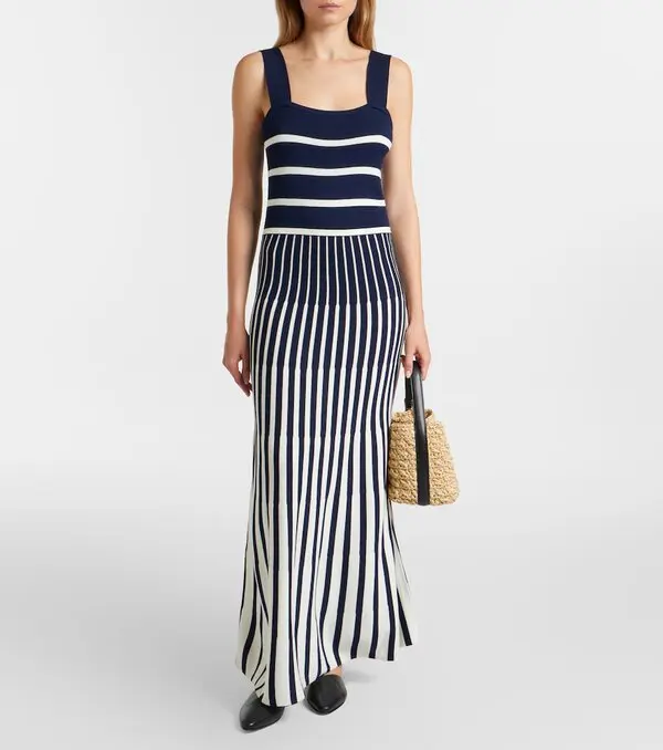 Velvet By Graham & Spencer Aveline Striped Knitted Maxi Dress