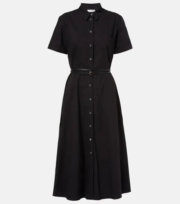 Altuzarra Kiera Cotton-blend Shirt Dress - Black