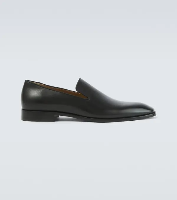 CHRISTIAN LOUBOUTIN Danny Flex Leather Loafers - Black