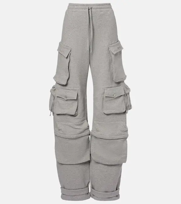 Attico Cotton Jersey Sweatpants - Grey