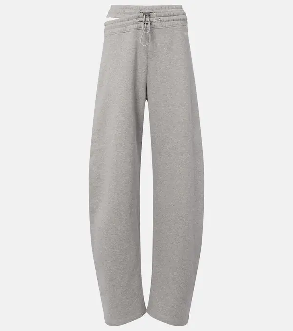 Attico Cotton Jersey Sweatpants - Grey