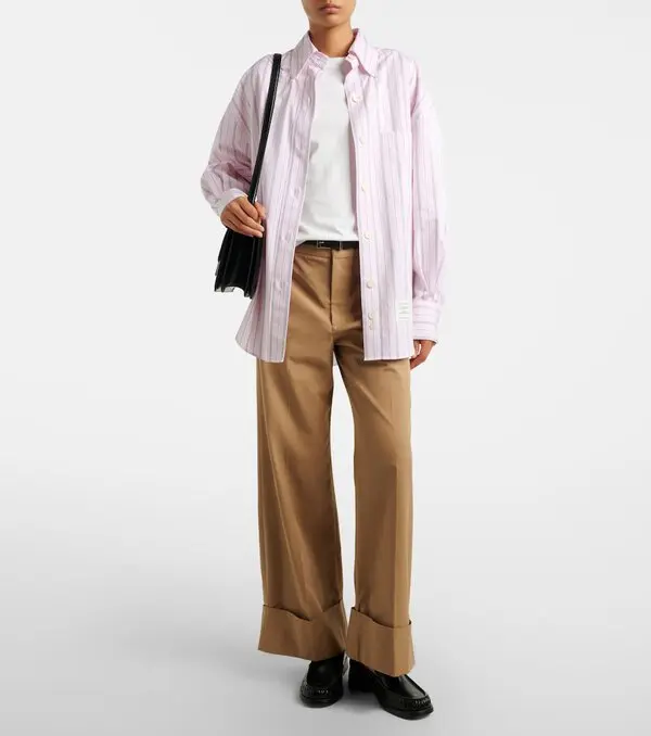 FRAME Cuffed Slim Palazzo Wide-leg Pants - Brown