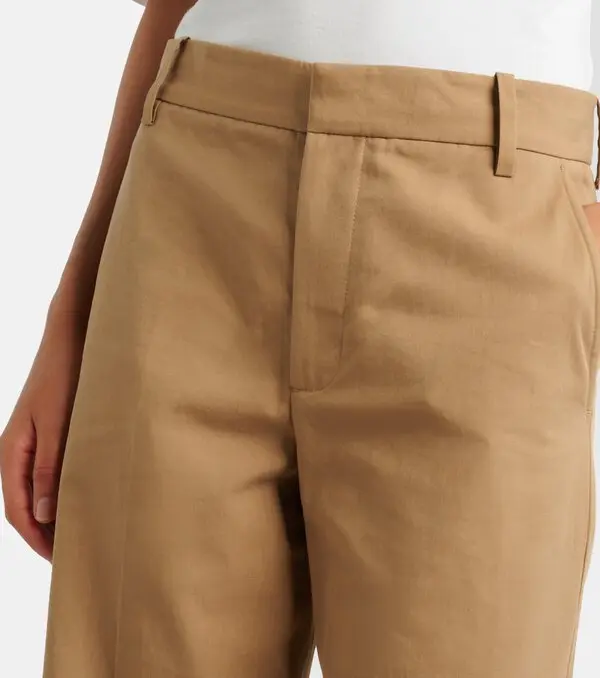 FRAME Cuffed Slim Palazzo Wide-leg Pants - Brown