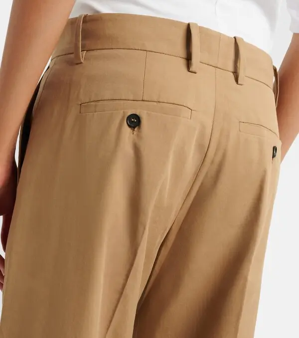 FRAME Cuffed Slim Palazzo Wide-leg Pants - Brown