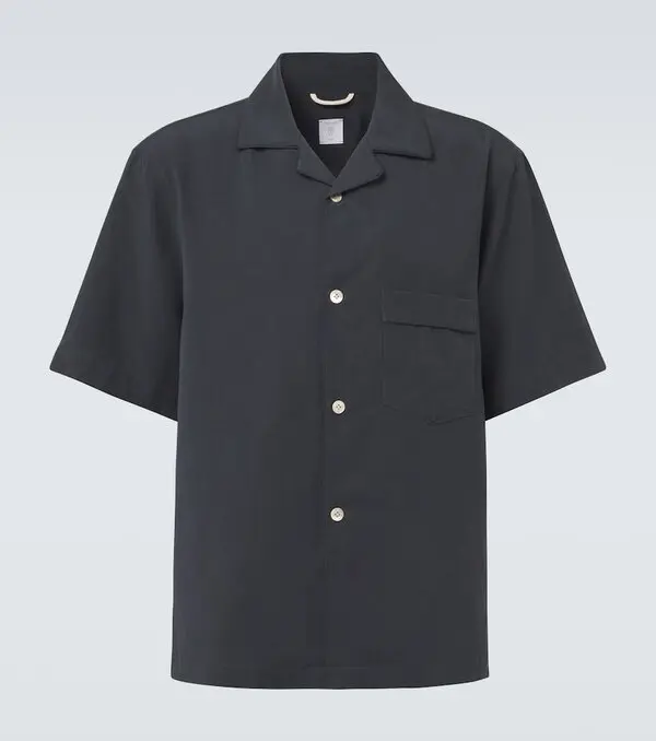 Eleventy Oversized Bowling Shirt - Grey