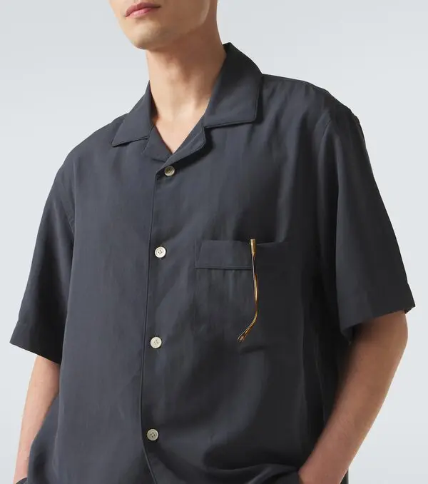 Eleventy Oversized Bowling Shirt - Grey