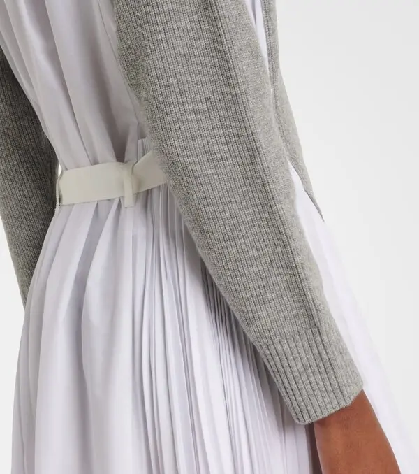 Sacai Layered Turtleneck Midi Dress
