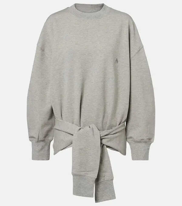 Attico Oversized Draped Sweatshirt - Grey