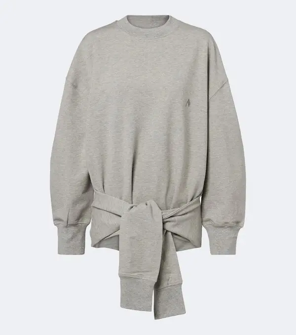 Attico Cotton Blend Sweatshirt - Grey