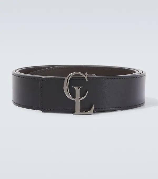 CHRISTIAN LOUBOUTIN Leather Belt - Black