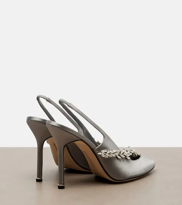 Balenciaga X Manolo Blahnik Satin Slingback Pumps