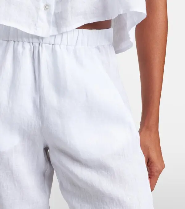 Velvet By Graham & Spencer Linen Pants - White